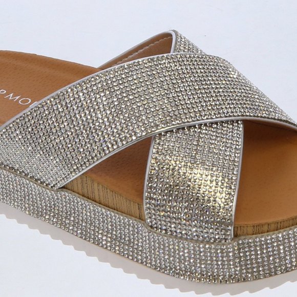TOP Moda | Shoes | Top Moda Rhinestone Sandal | Poshmark